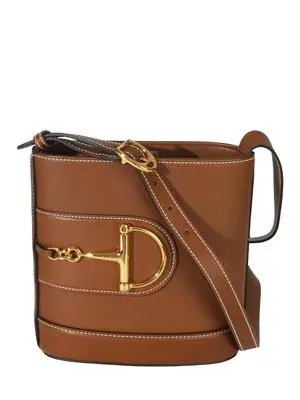 Gucci Smooth Calfskin Hasler Horsebit 73 Bucket Bag - Brown