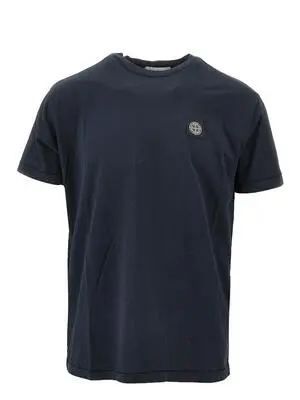 Stone Island Compa Roe Logo Patch T-hirt - Blue