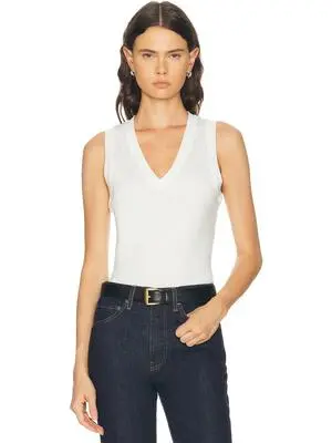 Renggli V-neck Tank Top - Chalk
