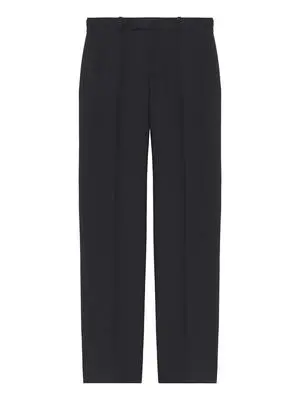 Alexander McQueen Wool Mohair Tailored Trousers - Black