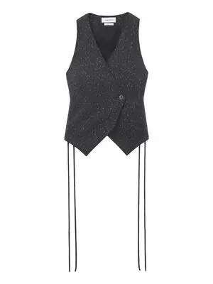 Alexander McQueen Cutaway Corset Laced Waistcoat - Grey