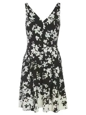 Ralph Lauren Floral Print Sleeveless Mini Dress - Black