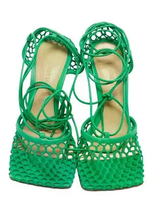 Bottega Veneta Stretch Mesh Sandals - Green