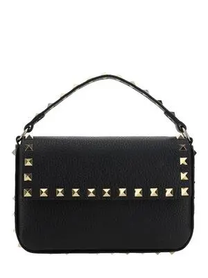 Valentino Garavani Rockstud Calf Leather Mini Handbag - Black