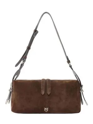 Pinko Suede Shoulder Bag - Brown