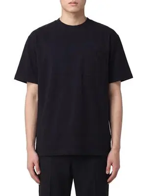 Valentino Garavani Vlogo Signature Cotton-blend T-shirt With Patch Pocket - Black
