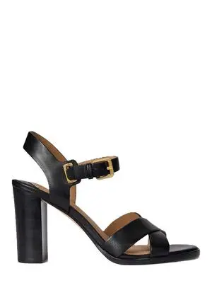 RALPH LAUREN Lauren Ralph Lauren Emeryn Leather Heeled Sandals