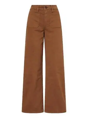 FRAME Slim Palazzo Harbor Pocket Cotton Jeans - Ledger