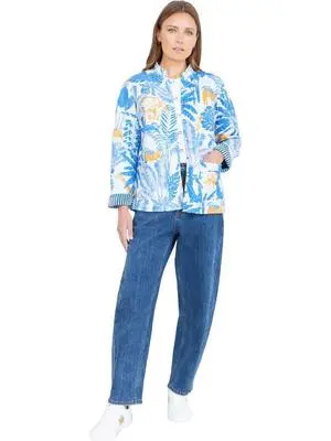 YUMI Reversible Quilted Cotton Jacket - Blue