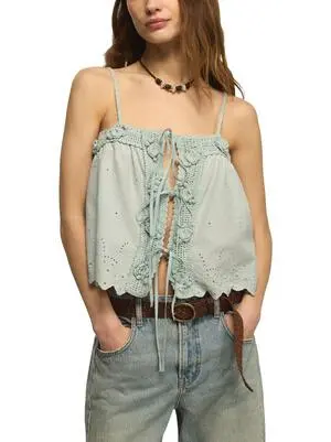 Lucky Brand Crochet Trim Camisole - Ether