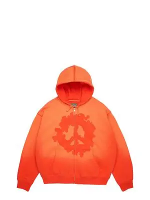 DENIM TEARS Peace Wreath Zip Hoodie - Orange