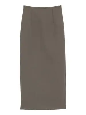 Khaite KHAITE Winton Long Skirt Brown
