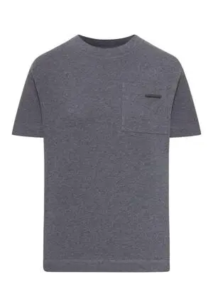 Brunello Cucinelli Cotton T-shirt With Chest Pocket - Grey