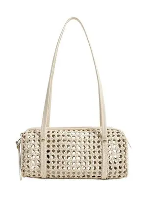 Madewell The Brioche Mini Shoulder Bag In Woven Leather - Cloud Lining
