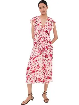 Isabel Marant Étoile Lyndsay Floral Jacquard Dress - Ecru/pink