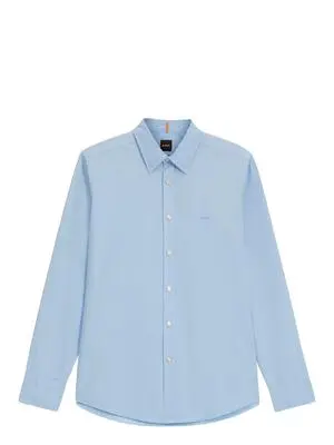 BOSS Regular-fit Shirt In Cotton Poplin - Light Blue