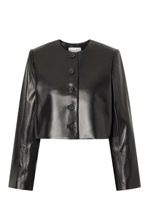 Brandon Maxwell The Ryder Leather Jacket - Black
