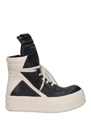 Rick Owens Megabumper Geobasket Leather Sneakers - Black