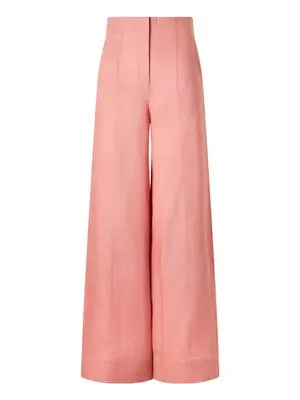 ANDRES OTALORA La Promesa Wide-leg Linen Pants - Pink