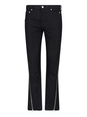 Rick Owens Straight Zip Jeans - Black