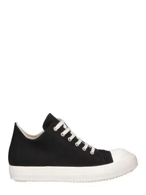 Rick Owens Rick Owens Leather Low-Top Sneakers Black
