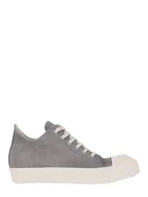 Rick Owens Rick Owens DRKSHDW Low Top Cotton Canvas Sneakers Gray