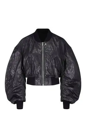 Rick Owens Lambskin Bomber Jacket - Black