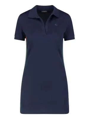 Gucci Ribbed Jersey Mini Dress - Blue
