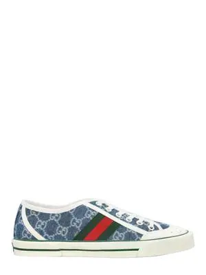 Gucci Gg Supreme Web Detail Sneakers - Blue