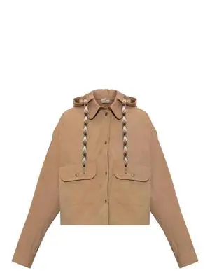 Moncler Cropped Hooded Jacket - Neutrals