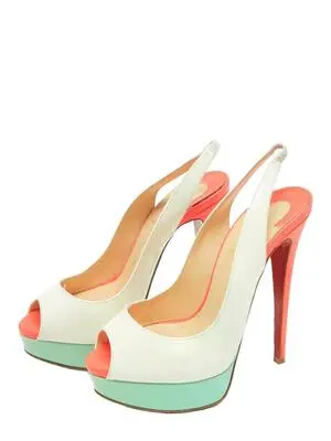 CHRISTIAN LOUBOUTIN Lady Peep Platform Sandals - White