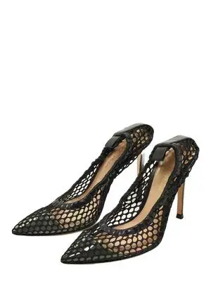 GIANVITO ROSSI Gianvito Rossi Black Mesh Stiletto Pumps