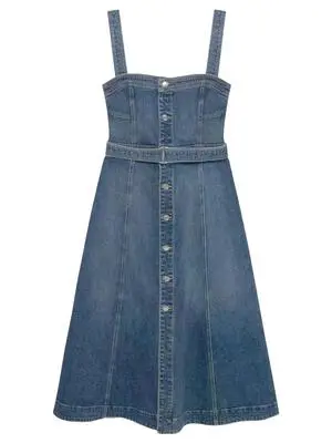 Simkhai Alba Belted Midi Dress - Blue