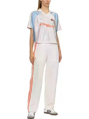 Adidas Miaou Satin V-neck T-shirt - White