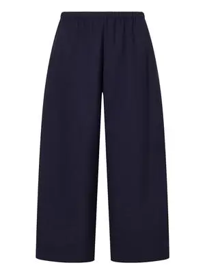 Khaite KHAITE Roma Wool Wide-Leg Pants Blue