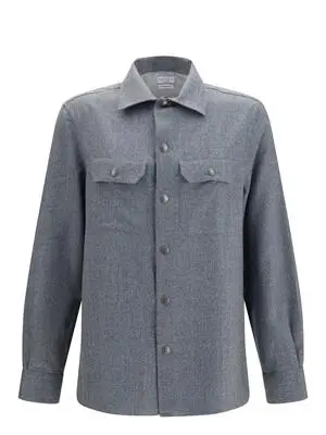 Brunello Cucinelli Virgin Wool Hirt - Grey