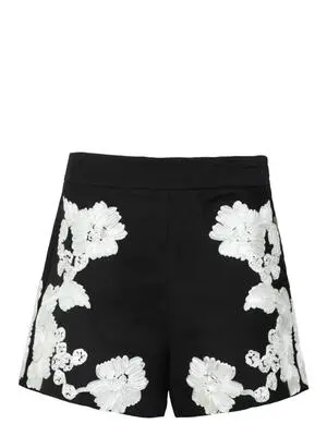 Simkhai Simkhai Sammie Floral Appliqué Shorts Black