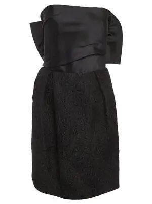 LANVIN 2013 Bow Detail Strapless Midi Dress - Black