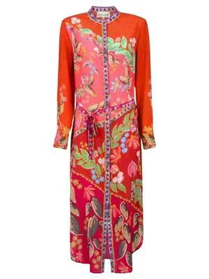 Saloni Molly D Maxi Dress - Red