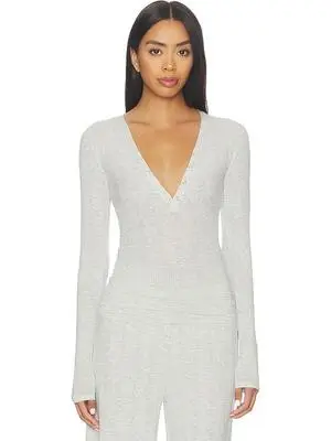 NEGATIVE UNDERWEAR Whipped Henley Top - Cloud