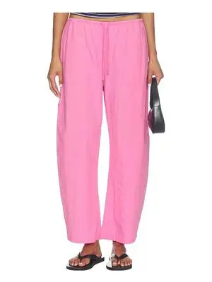 PISTOLA Theo Drawstring Poplin Pants - Azalea