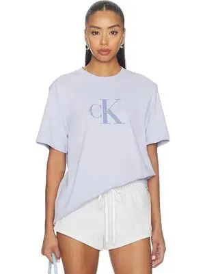 Calvin Klein Short Sleeve Hero Monologo Tee - Blue