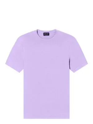 Giorgio Armani Crew-neck T-shirt In Stretch Viscose Jersey Pink
