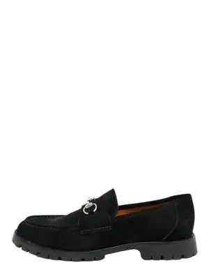 Gucci Horsebit Suede Loafers - Black