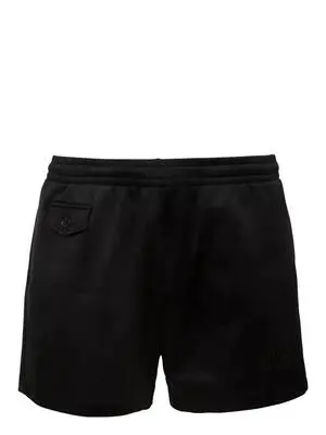 MAISON MARGIELA Logo Embroidered Elasticated Shorts - Black