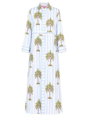 JUST DARVINY Santa Barbara Resort Dress - Blue