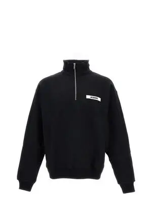 Jacquemus Le Camionneur Gros Grain" Zip Sweatshirt - Nero