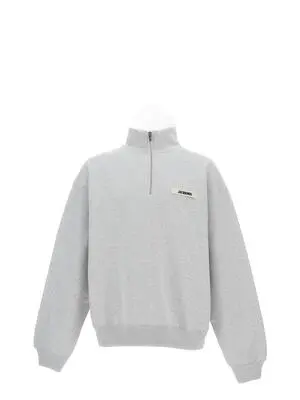 Jacquemus Grosgrain Logo Zip Sweatshirt - Grigio
