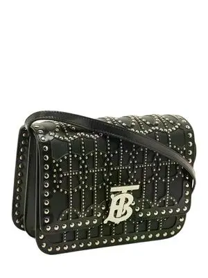 Burberry Tb Studded Shoulder Bag - Black