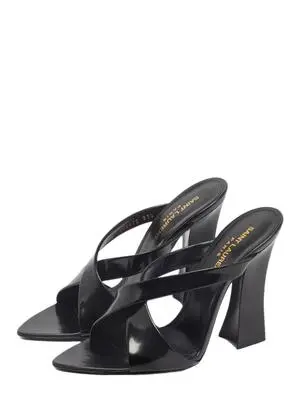 Saint Laurent Eva Criss-cross Sandals - Black